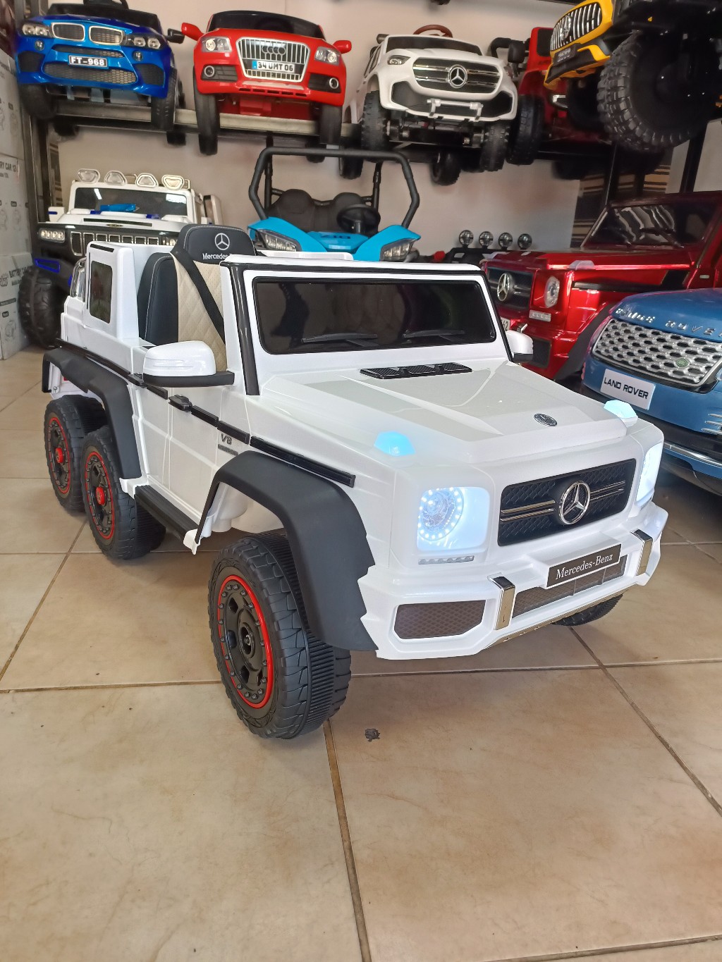 Lisansli Mercedes G63 6 Teker Tek Kisilik Jeep! 12V, 4x4, 6 Teker ...